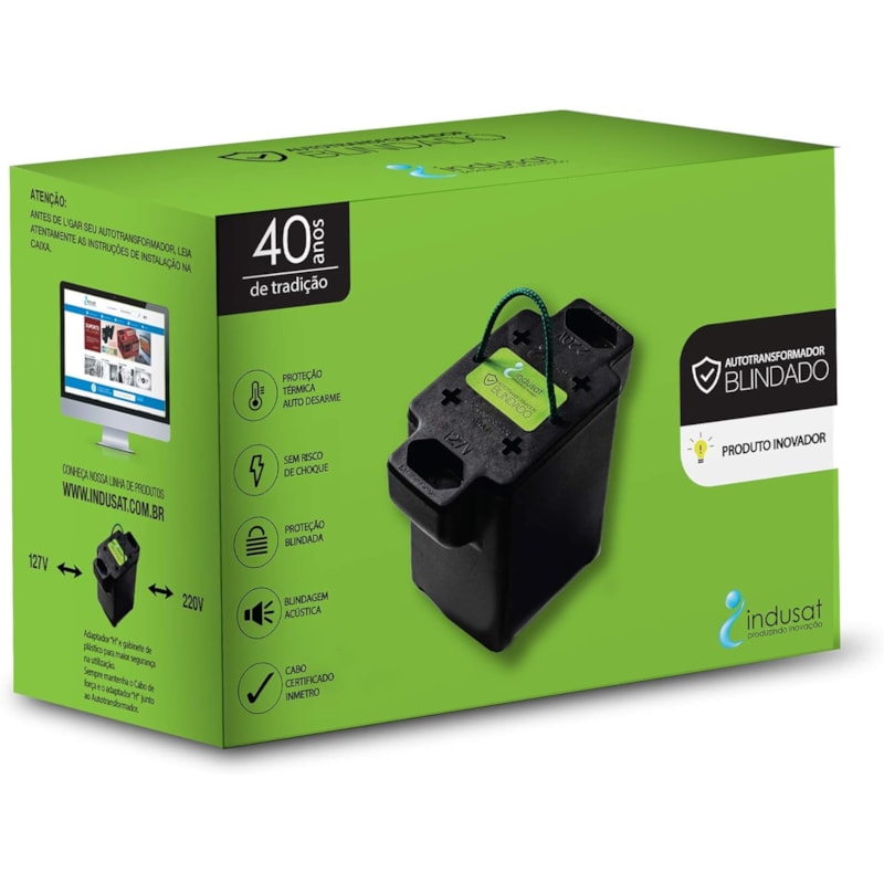 Auto Transformador Blindado 750va/487w-Indusat Bivolt 220/110v - Centro ...