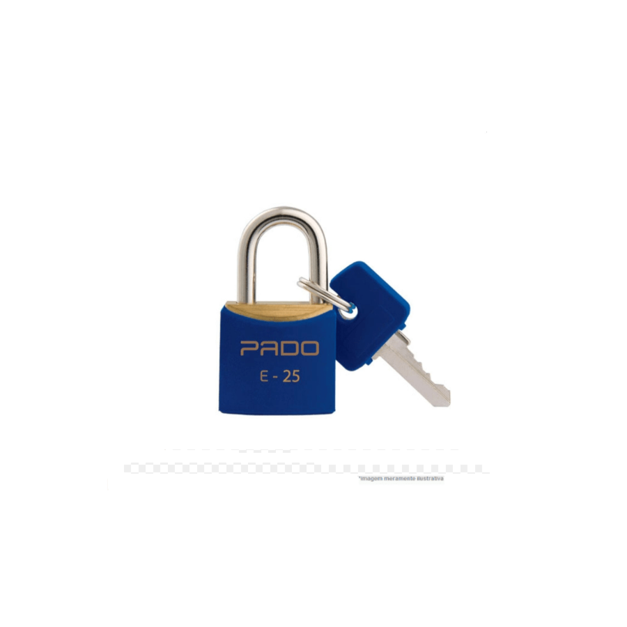 Cadeado Pado Cores Sm Lt-25mm Azul - Centro Elétrico