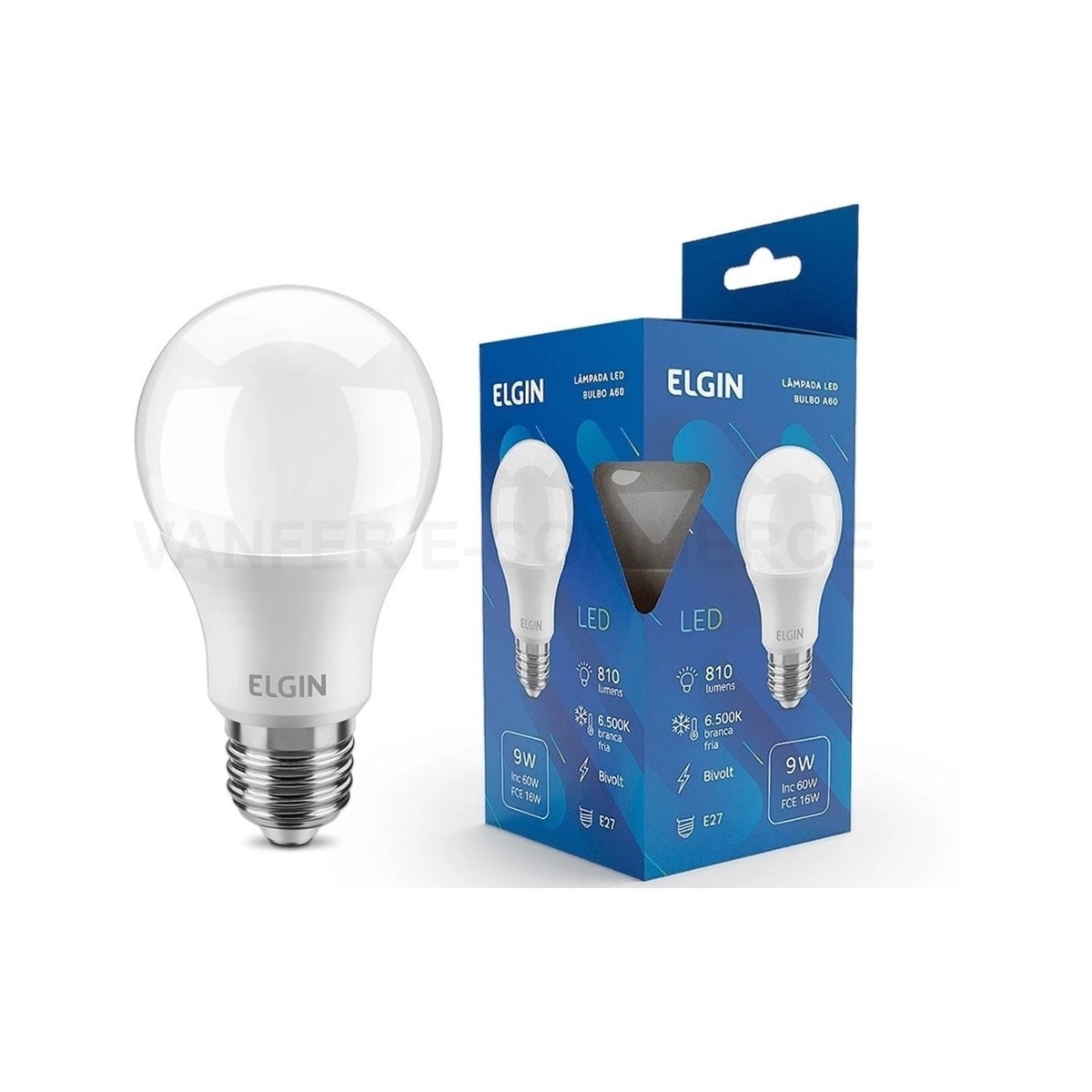 Lampada Led 9W Elgin Bulbo 6500K Branco Frio - Centro Elétrico