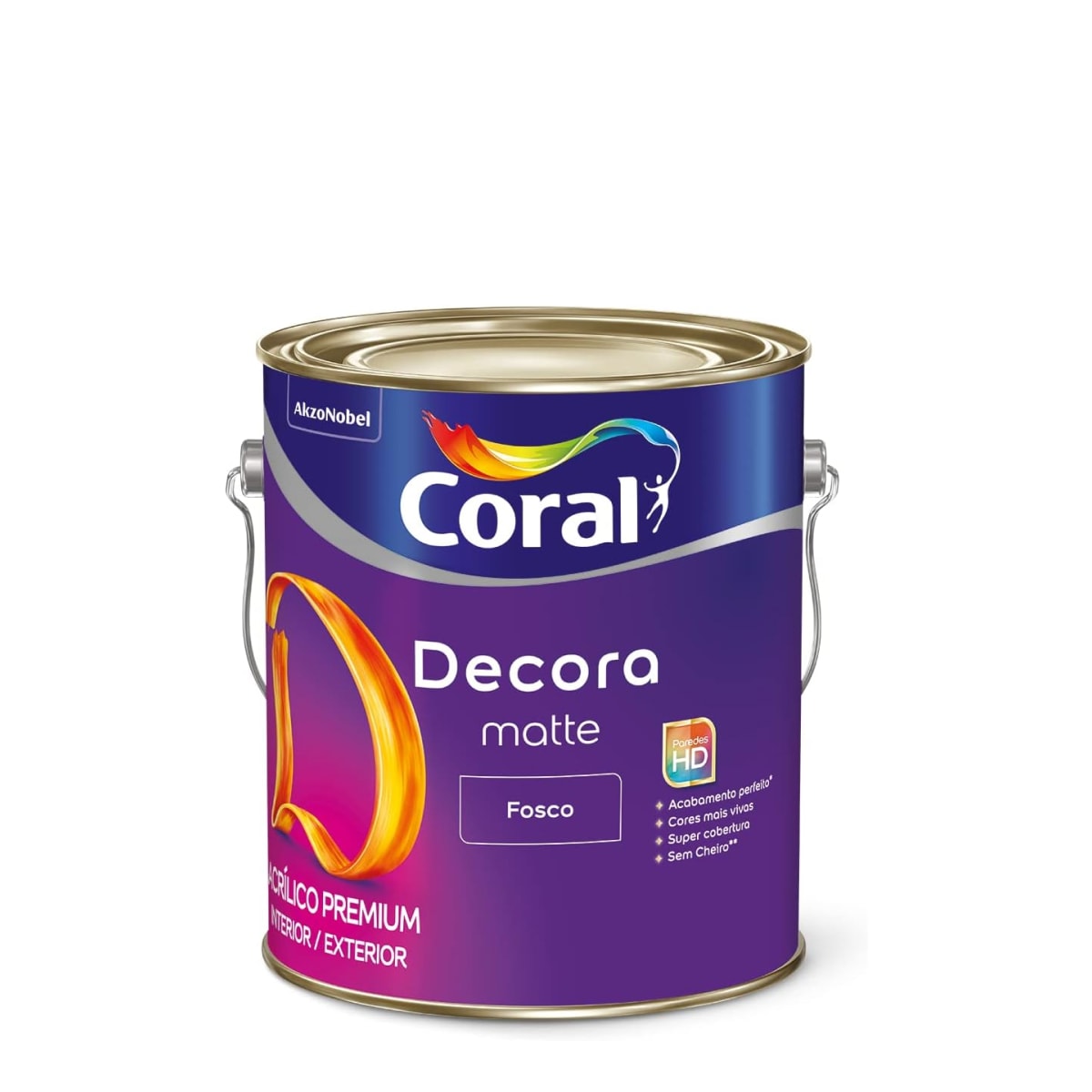 Tinta Coral Decora Matte Fosco 3,6 Litros Branco Gelo - Centro Elétrico Tinta Coral Decora Matte Fosco 3,6 Litros Branco Gelo - Centro Elétrico